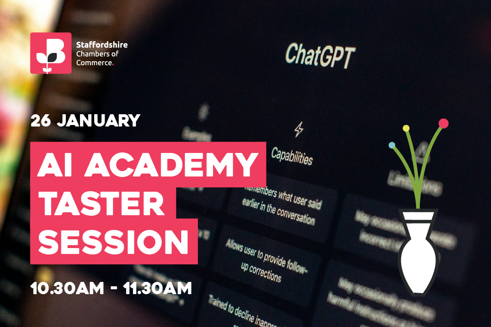 AI Academy Taster Session - Staffordshire Chambers Member Zone